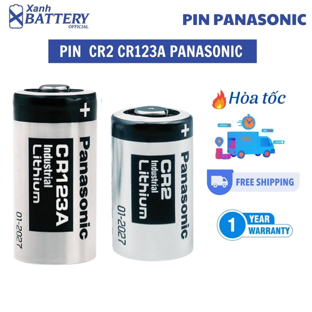 Pin CR2 và CR123A Panasonic Lithium 3V - Dùng cho máy ảnh, gậy chơi Golf máy công nghiệp remote ...