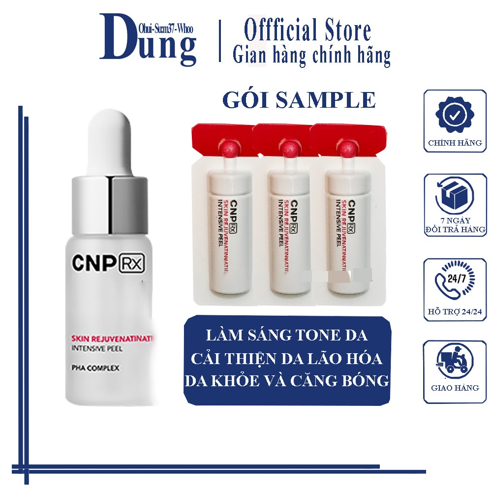 Combo 5 Vỉ Sample Peel tái tạo da chuyên sâu CNP Rx Skin Rejuvenating Intensive Peel 2mlx5 ...