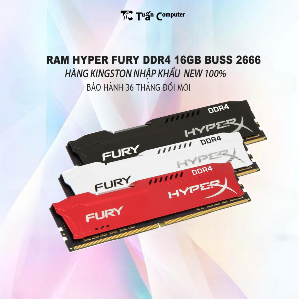 Ram DDR4 16GB Bus 2666 Kingston HyperX Fury hàng mới 100% | Shopee Việt Nam