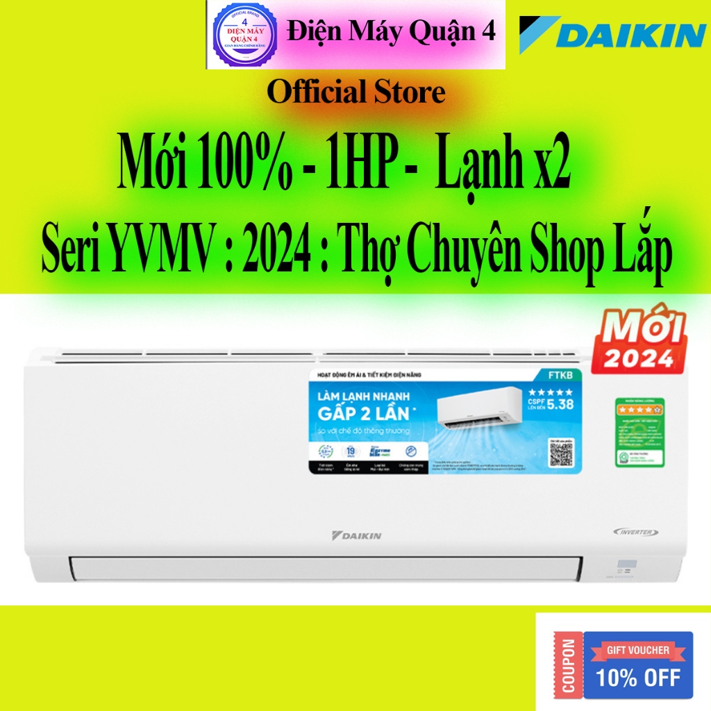 [FTKB25YVMV Mẫu 2024 / ATKB25YVMV ] Máy lạnh Daikin Inverter 1 HP ...