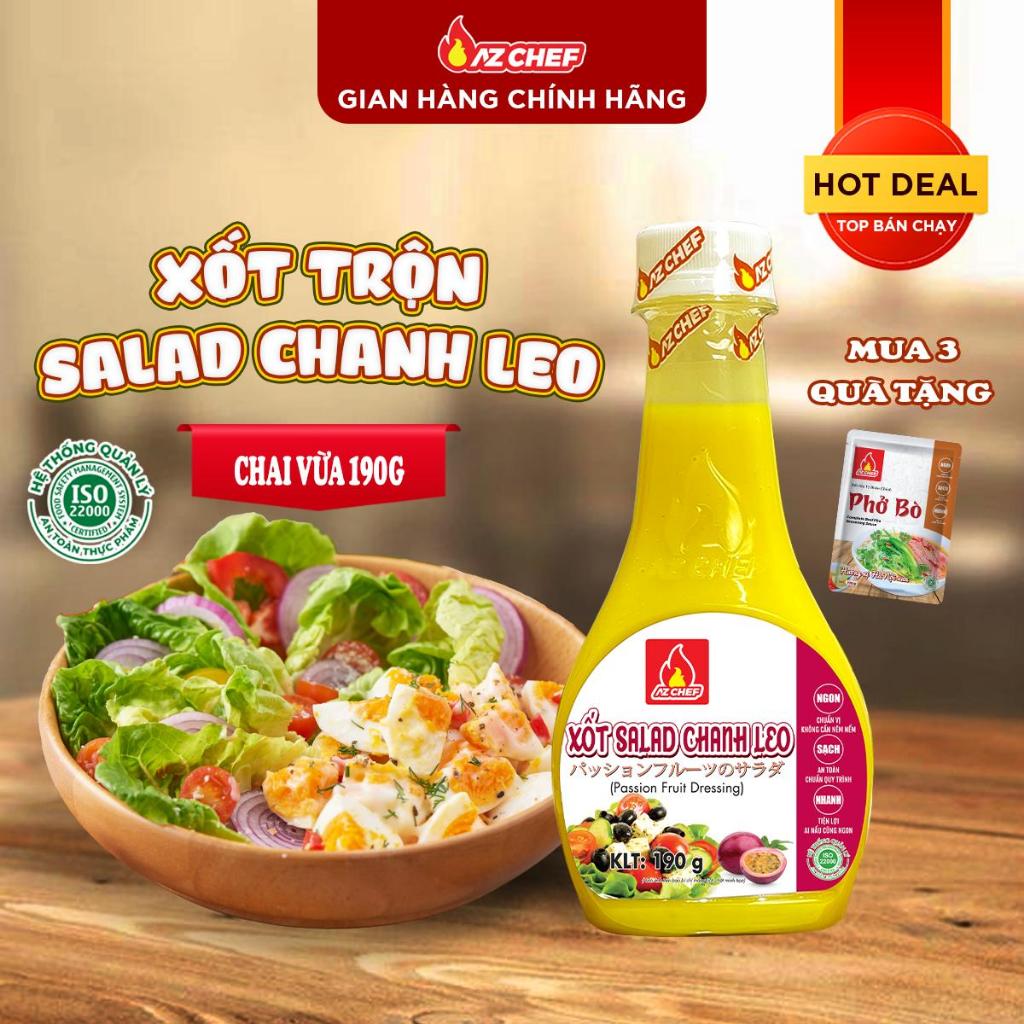 Xốt trộn salad chanh leo AZChef 190g - Dùng để trộn saldad vị chua ngọt ...