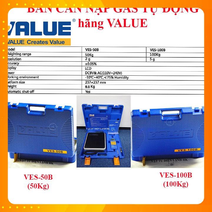 Bàn cân nạp ga điện tử ngắt tự động VALUE VES-50B 50Kg - VES-100B 100Kg - Can gas 50B 100B ...