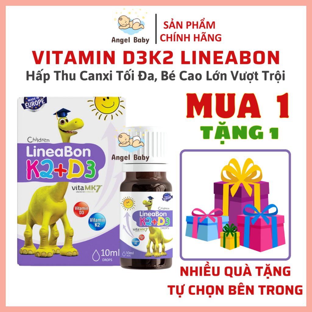 [Qùa tự chọn] LineaBon D3K2 - Vitamin giúp bé tăng chiều cao, hỗ trợ ...
