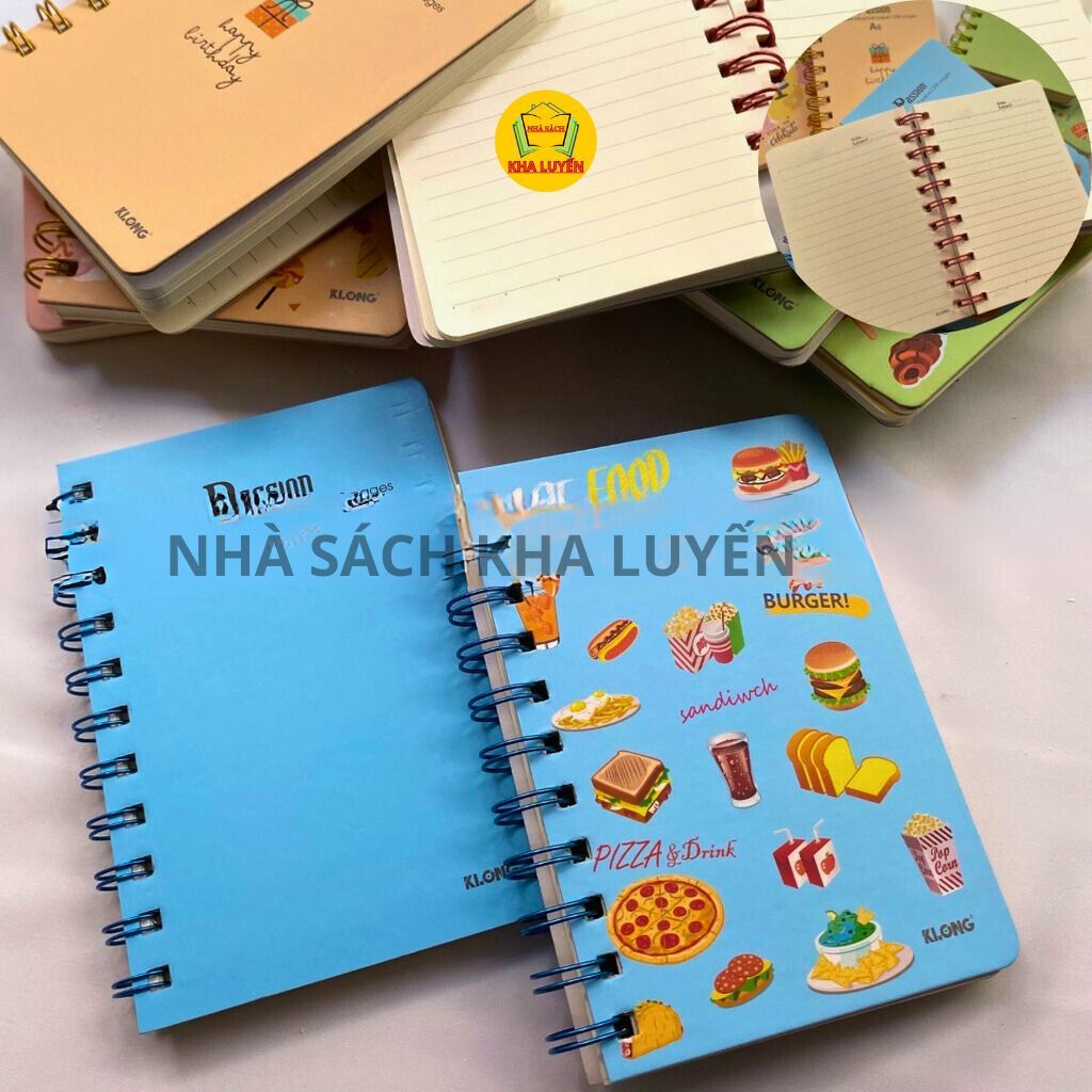 Sổ tay lò xo kép kẻ ngang bìa cứng A6 KLong 200 trang- Giao Hình, Màu Ngẫu Nhiên | Shopee Việt Nam