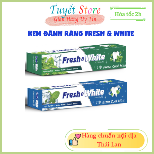 Kem đánh răng Fresh&White Thái Lan 160gr | Shopee Việt Nam