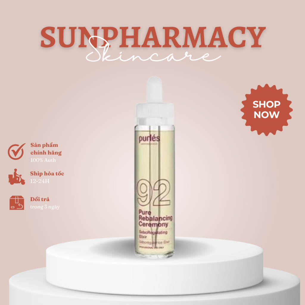[Hàng Công Ty] Purles 92 Seboregulating Elixir Huyết Thanh Giảm Mụn & Cân Bằng Da 50ml | Shopee ...