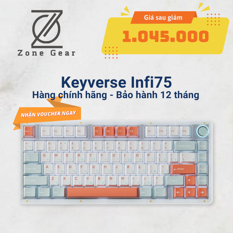 Bàn phím cơ Keyverve Infi75 | Shopee Việt Nam