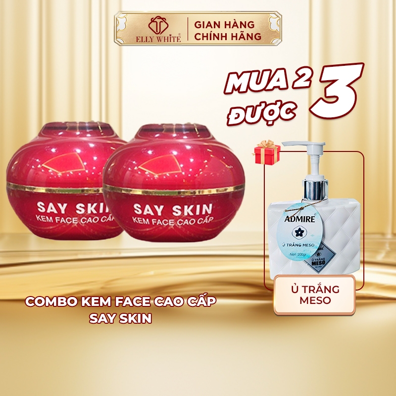 Combo 2 kem face cao cấp SAY SKIN dưỡng trắng giảm mờ thâm nám tặng 1 ...
