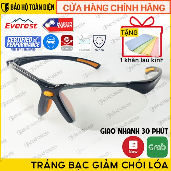 [ TẶNG KHĂN LAU KÍNH ] Kính bảo hộ Everest EV303 _ Kính chống bụi ...