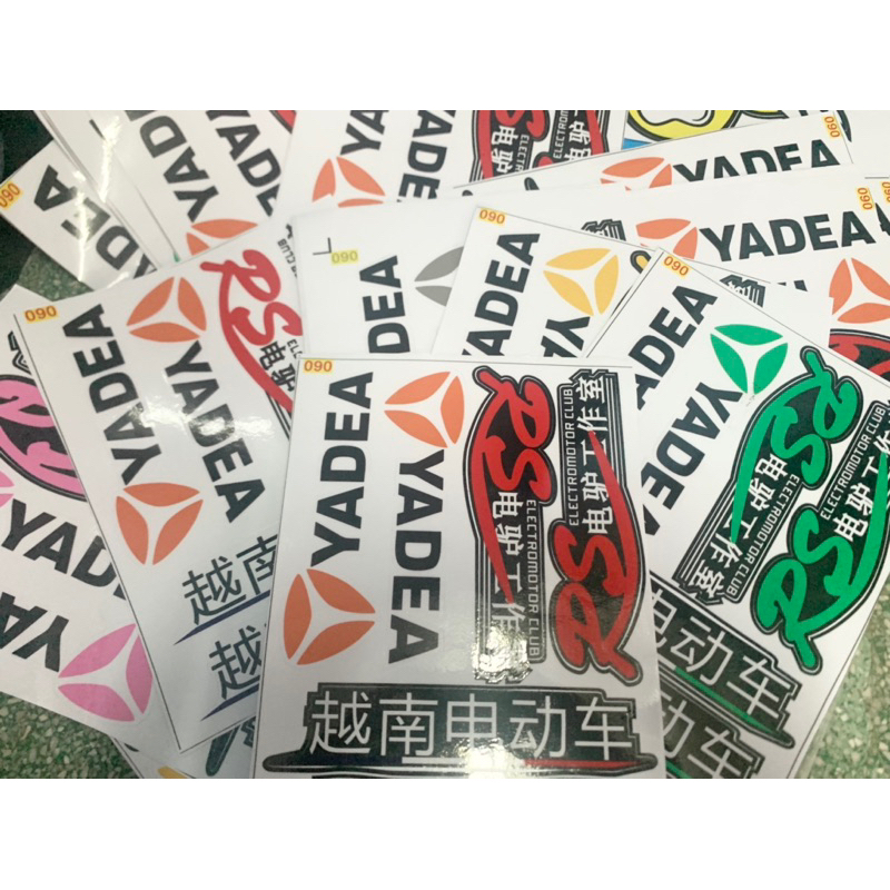 Tem decal sticker mẫu chữ Yadea,chữ Tàu xe x-men,xe máy…tem 4 lớp chống ...
