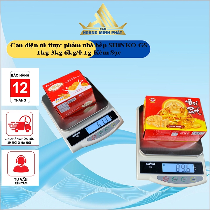 Cân Điện Tử Nhà Bếp Định Lượng gia vị 0.1g đến 1kg 3kg 6kg SHiNKO-GS Nhật Bản. Dùng cho nhà bếp ...
