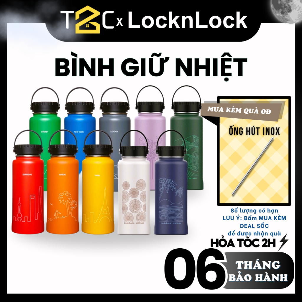 Bình Nước Giữ Nhiệt LocknLock Chính Hãng Có Ống Hút, Lọc Trà Cỡ To Có ...