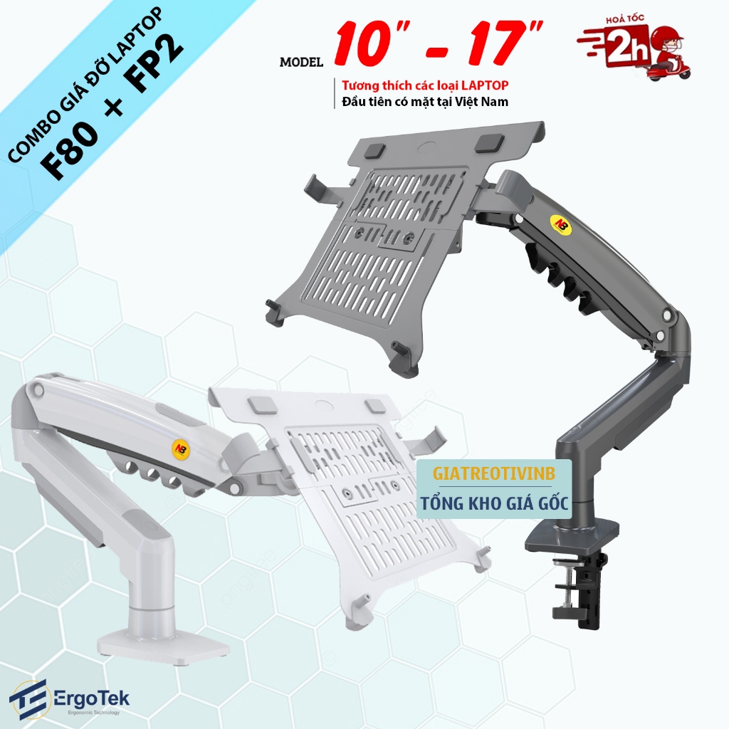 COMBO NB F80 + NB FP2 / Giá Đỡ , Kẹp Latop - Máy Tính Bảng 10 -17 Inch ...