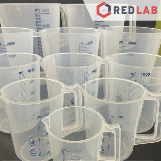 Ca đong nhựa chia vạch xanh PP cao cấp có quai da dạng thể tích 100ml 250ml 500ml 1000ml 2000ml ...