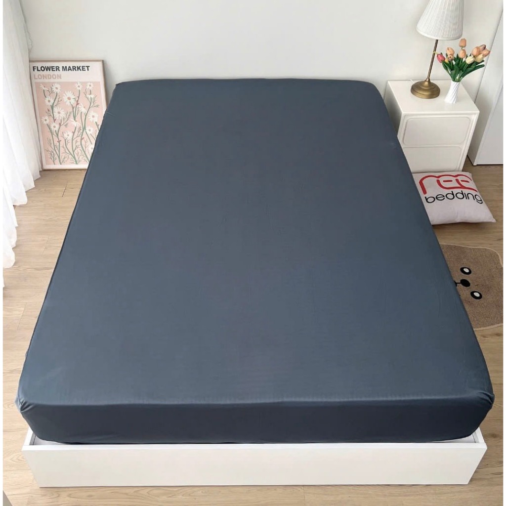 Ga giường thun lạnh REE Bedding nhiều màu trơn mềm mịn mát đủ size nệm ...