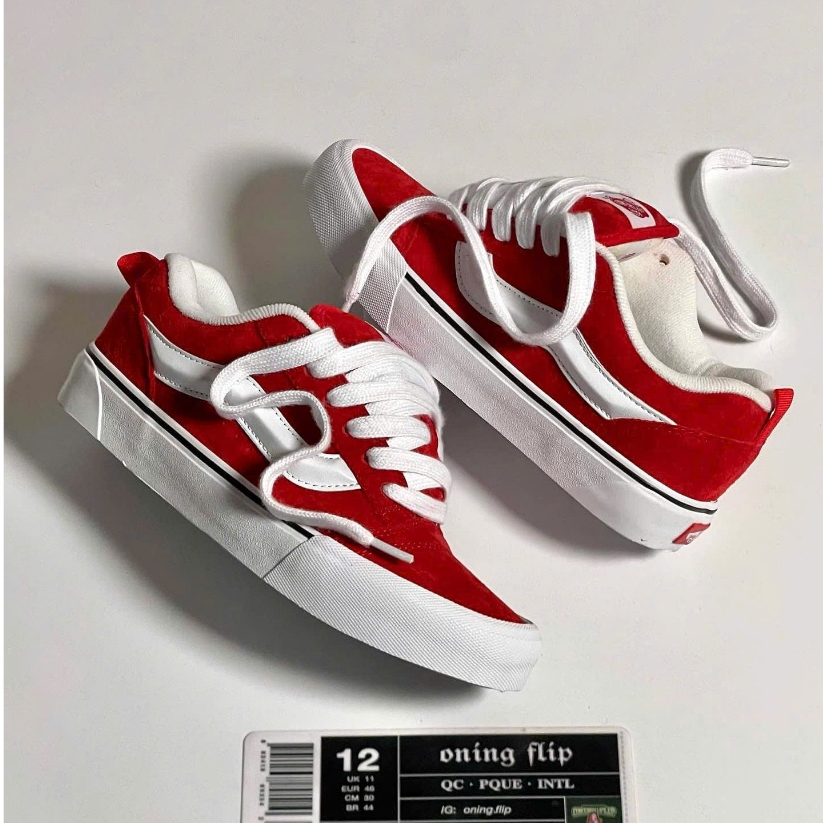 Giày Sneaker Vans Knu Skool "Red", Giày thế thao Nam Nữ Vans Knu Màu Đỏ ...