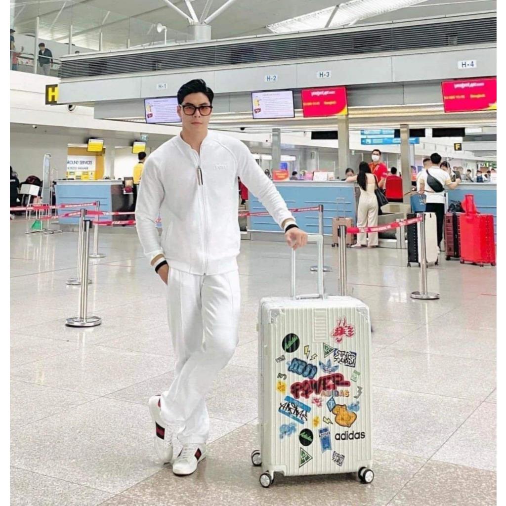 Vali Adidas Sticker Trắng Sữa 2024 2h | Shopee Việt Nam
