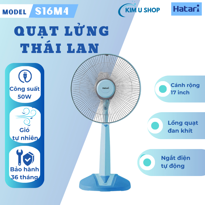 Quạt lửng Hatari HB-S16M4-50W(các màu) - Bảo hành chính hãng 36 tháng ...