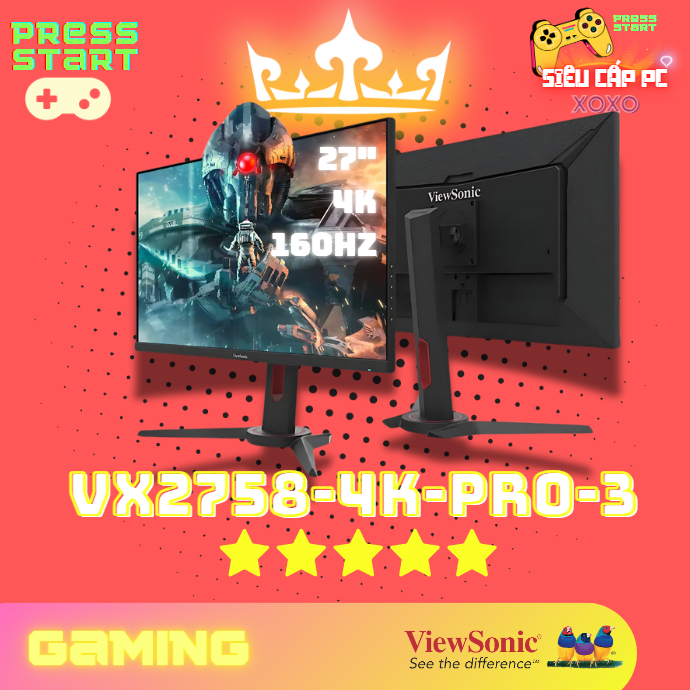 Màn Hình Gaming Viewsonic VX2758-4K-PRO-3 27 Inch 4K IPS 160Hz FreeSync Chống Lóa HDR10 | Shopee ...