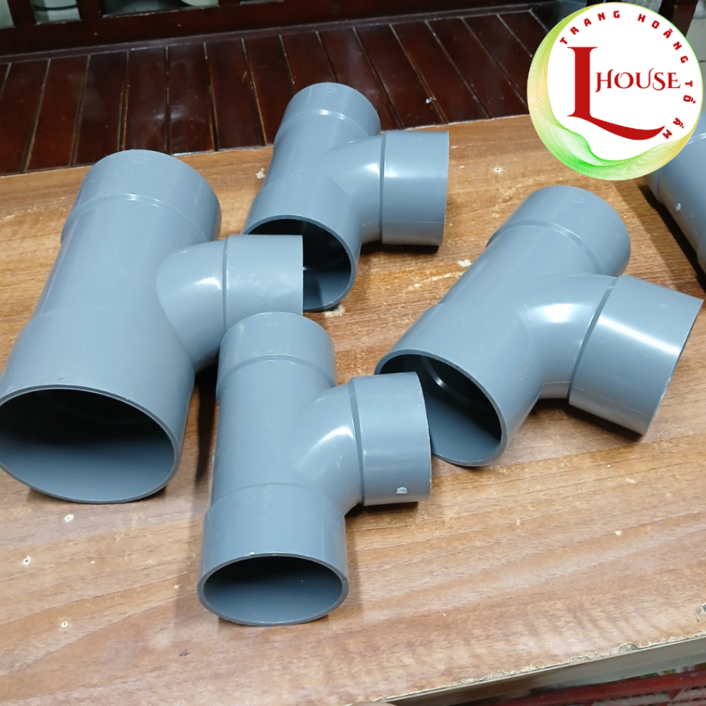 Tê Cong PVC 60-110, Ba Chạc Cong 88 độ, Tê Cong PVC D60, 75, 90, 110 ...