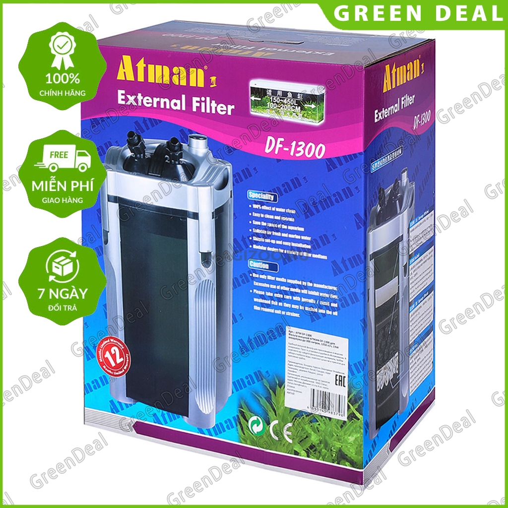 [BH 06 tháng] ATMAN - External Filter DF-1300 | Máy lọc thùng cao cấp ...