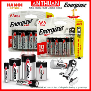 [Vỉ 12 viên] Pin Alkaline Energizer AA / AAA Tiểu, Đũa Pin Kiềm LR6 LR03 E91 E92 Chính Hãng Siêu ...