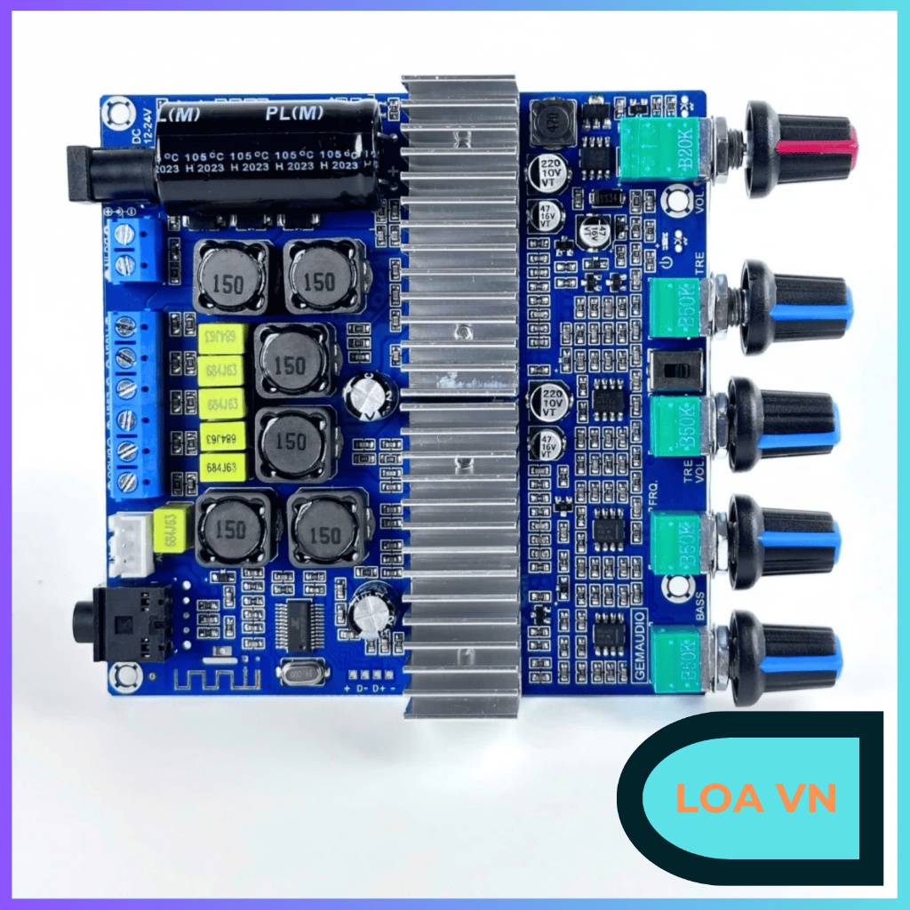 Mạch Gem audio 2.1 TPA3116 2X50W + 100W chip 32 chân, chính hãng Gem ...