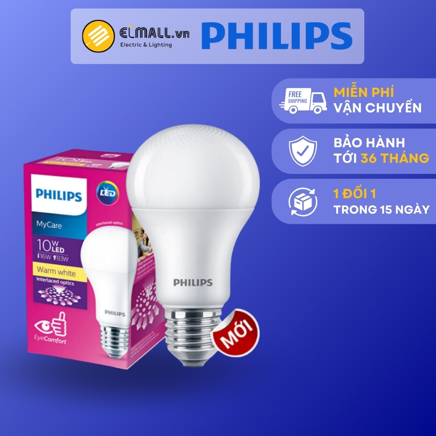 Bóng led bulb Philips 4W, 6W, 8W, 10W, 12W MyCare E27 1CT/12 9 APR CHÍNH HÃNG GIÁ RẺ | Shopee ...