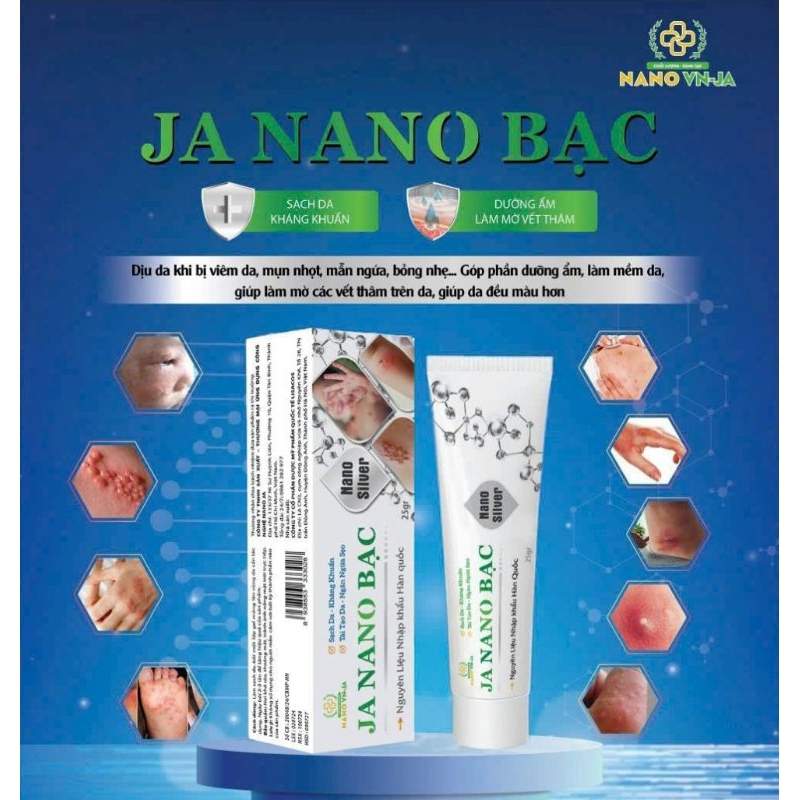JA NANO Bạc tuýp bôi dạng gel 25gr - giúp kháng khuẩn,các vấn đề về da ...