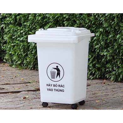 Thùng Rác 60L 4 Bánh Xe, Thùng Rác Nhựa, Thùng Rác Ngoài Trời, Thùng ...