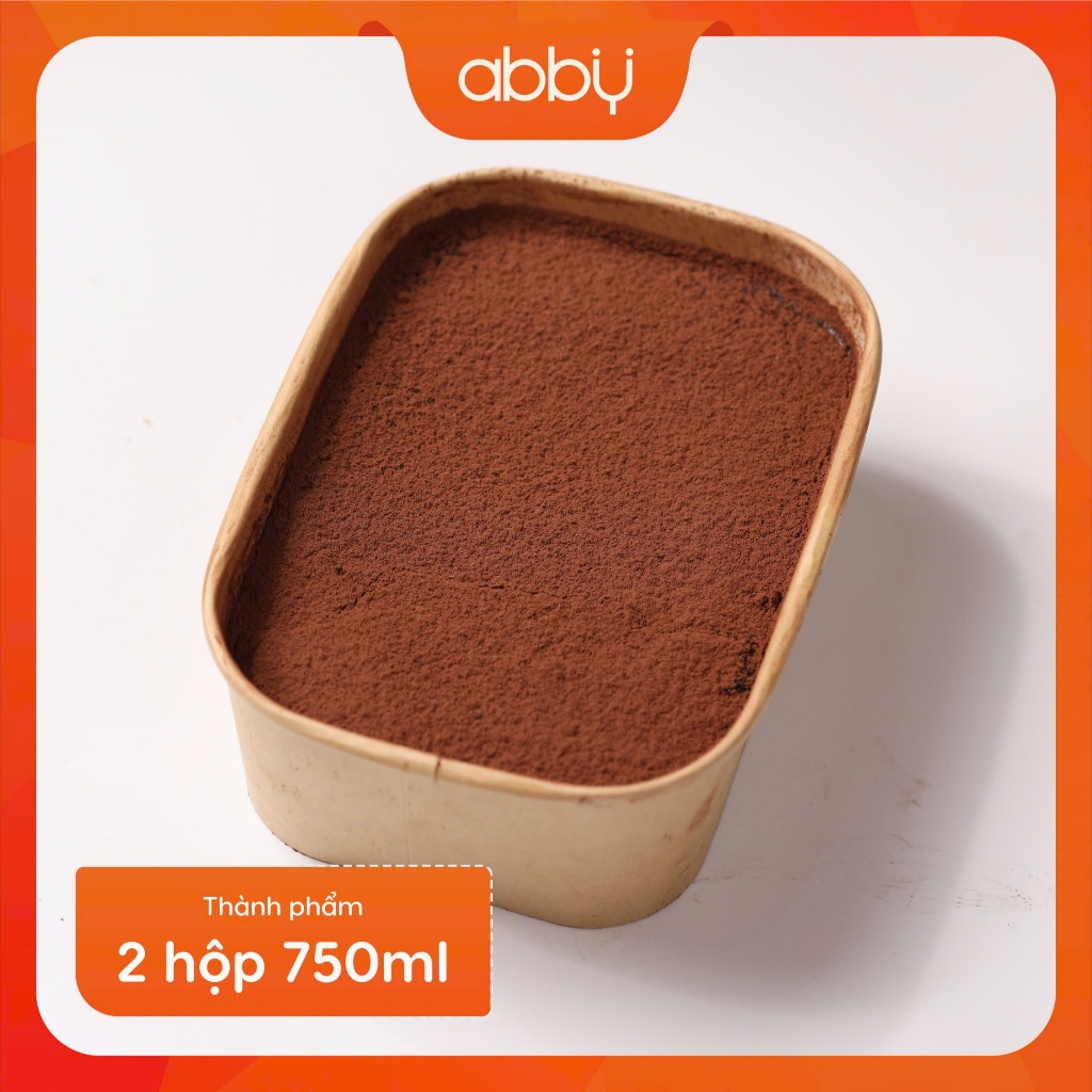 [ABBY - TẶNG HỘP GIẤY] Set làm bánh tiramisu vị Cacao Abby nguyên liệu làm bánh tại nhà - thành ...
