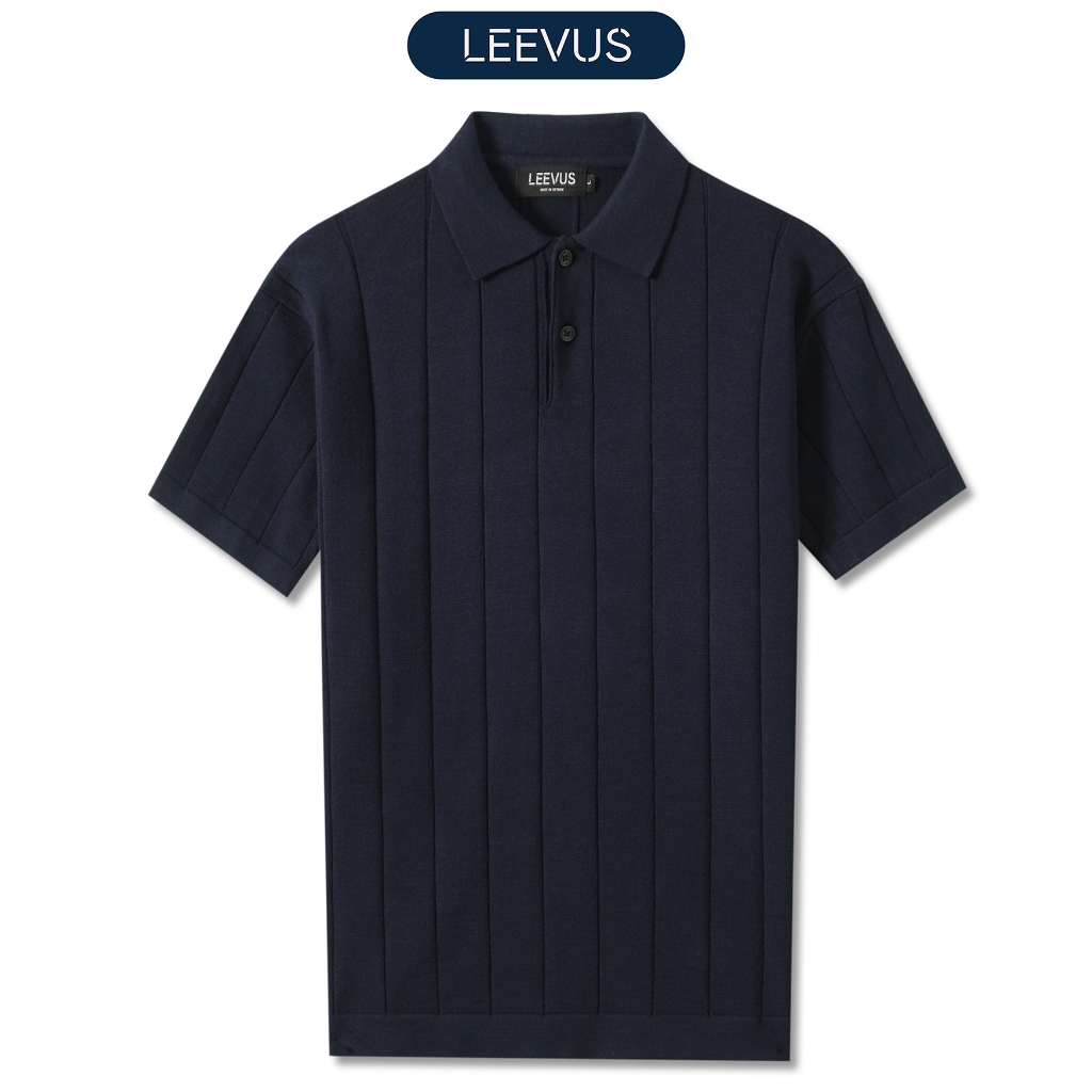 [TẶNG HỘP CHO ĐƠN TỪ 499K] Áo polo LEN DỆT KIM STRIPED KNIT xanh navy ...