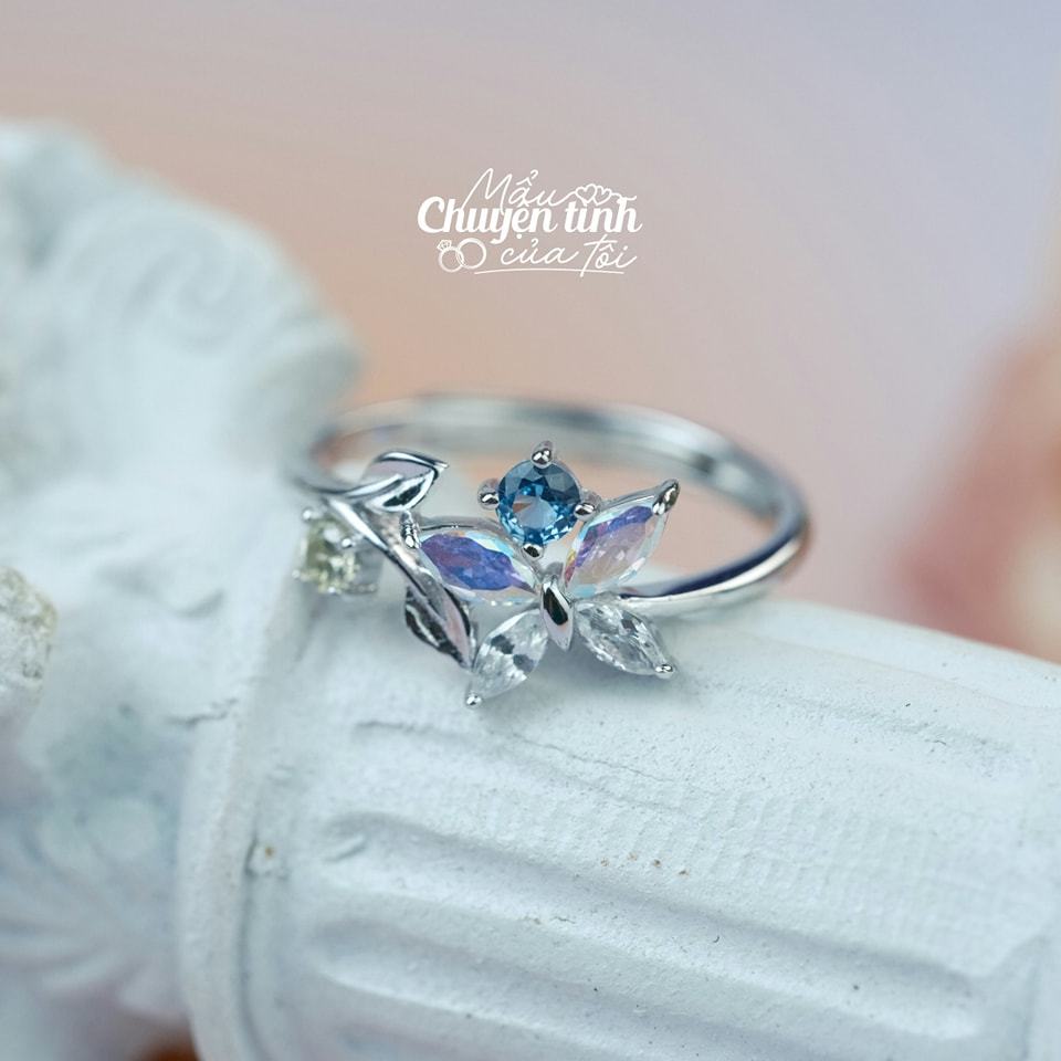 Nhẫn bạc hồ điệp hoa lá , nhẫn bạc 925 nguyên khối hồ điệp - Mẩu chuyện ...