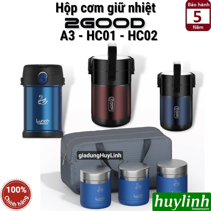 Hộp cơm giữ nhiệt 2Good A3 - 2Good HC01 - 2Good HC02 | Shopee Việt Nam