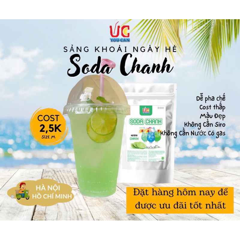 Soda chanh (1 gói 500gr) đủ vị , Thơm Ngon , Dễ pha | Shopee Việt Nam