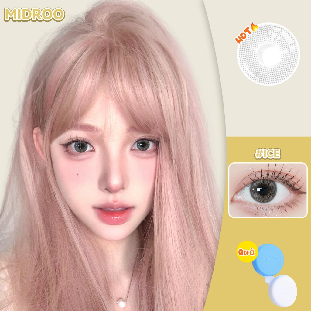 Midroo Lens 1 Cặp (2 chiếc) ICE kính áp tròng kính 1-8 Độ 14.2mm Sử ...