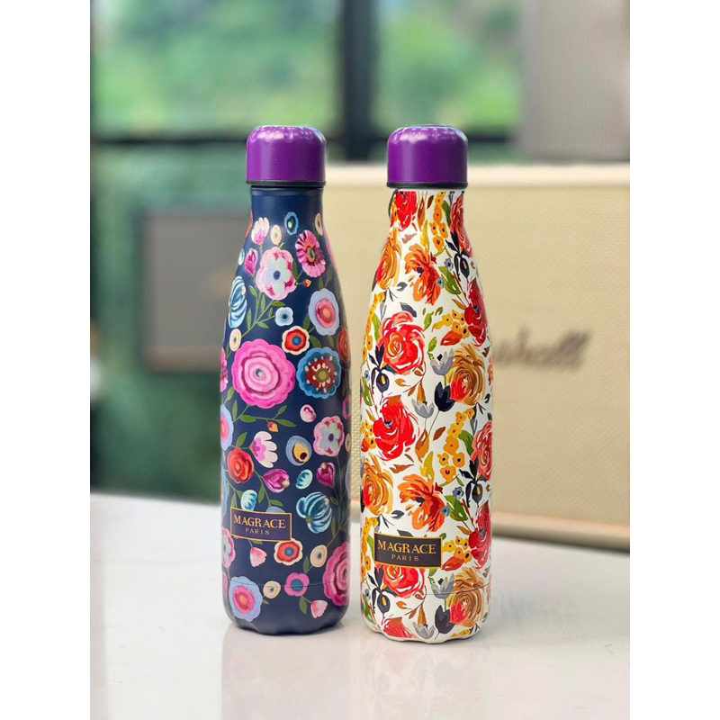 Bình giữ nhiệt Magrace Paris họa tiết hoa 500ml | Shopee Việt Nam