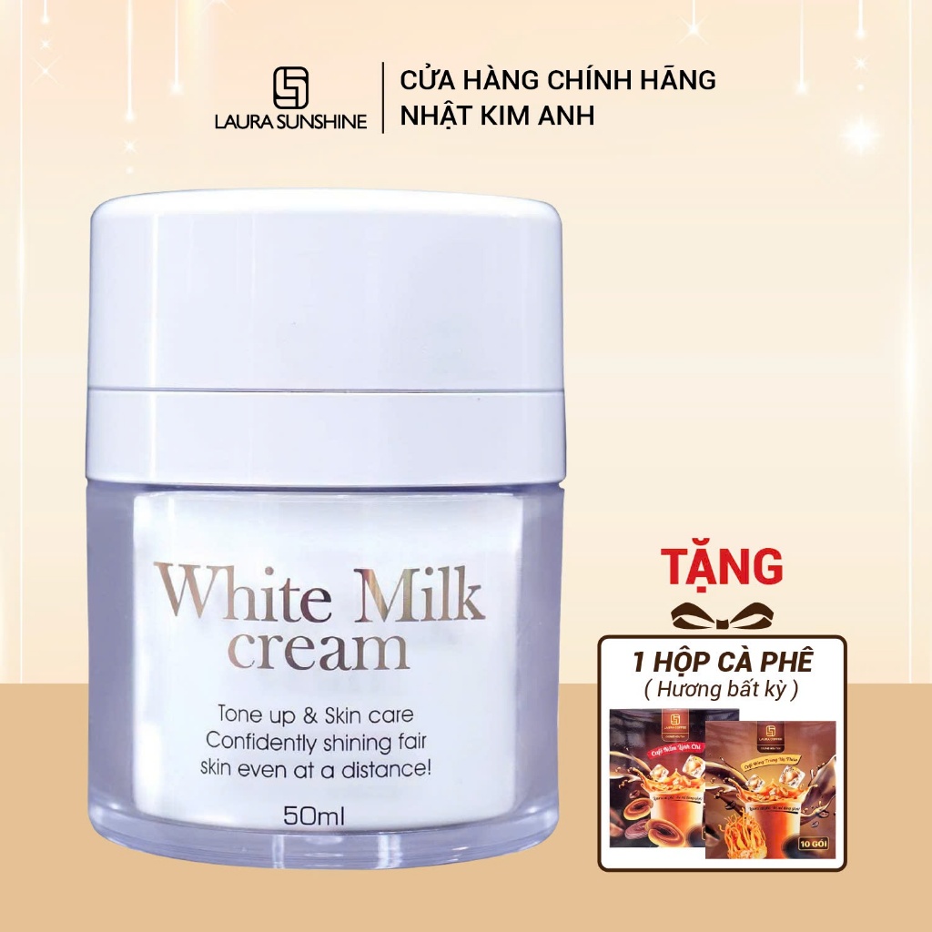 [TẶNG 1 HỘP CF] Kem sữa trắng da mặt ban ngày Laura Sunshine White Milk ...