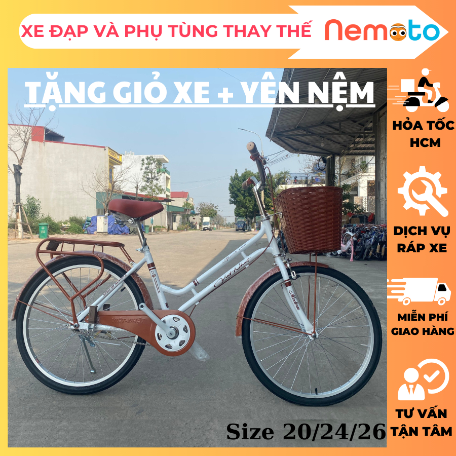 Xe Đạp Việt Nhật Thời Trang - Xe Đạp Mini Size 20-24-26in Cho Chiều Cao ...