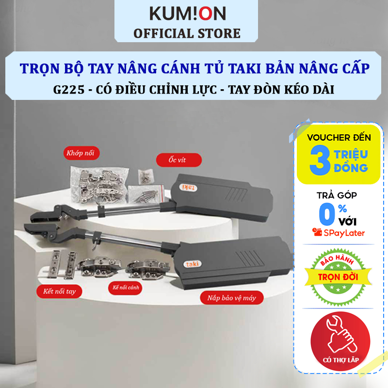 Tay Nâng Cánh Tủ TAKI Bản Nâng Cấp 2024 Mã G225 Có Điều Chỉnh Lực - Phù Hợp Mọi Chất Liệu - Có ...