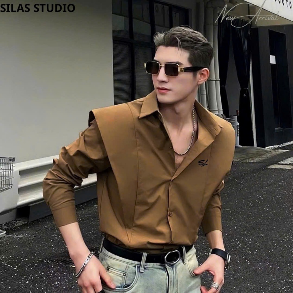 Áo Sơ Mi Nam Tay Dài SILAS Hurrican Hack Vai Ricky Họa Tiết Thêu SL Chất Cotton Form Đứng Fit ...