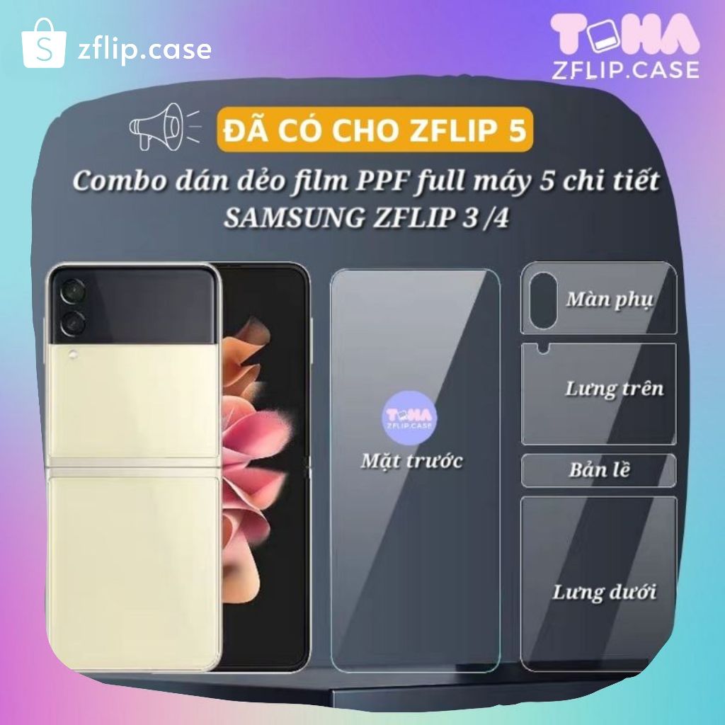 Combo dán màn hình Samsung Z Flip 6/Z Flip5/Z Flip4/ZFlip3 Miếng dán ...