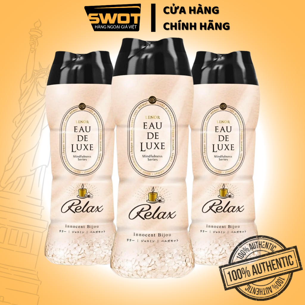 Viên xả vải Lenor Eau De Luxe Nhật 520ml Hạt xả vải khô nội địa Nhật hương nước hoa thơm lâu mềm ...