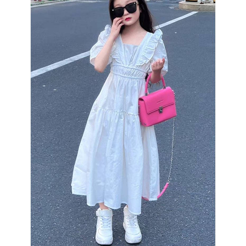 (Váy thô)Váy maxi thô bèo vai cho bé 10-50kg váy cho bé gái | Shopee ...
