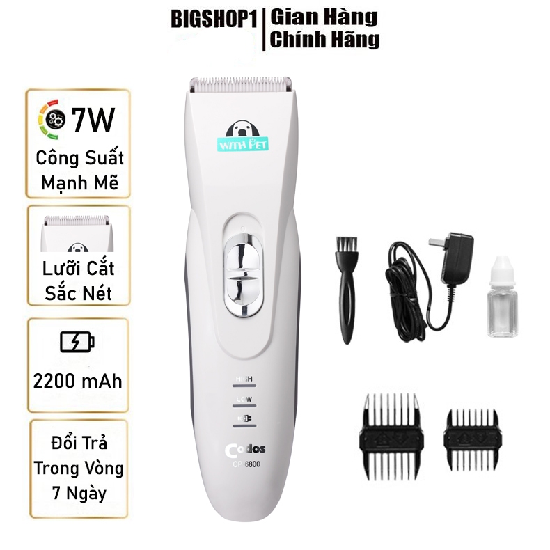 Codos CP- 6800 - Tông Đơ cắt lông chó mèo THẾ HỆ MỚI chuyên dùng cho ...