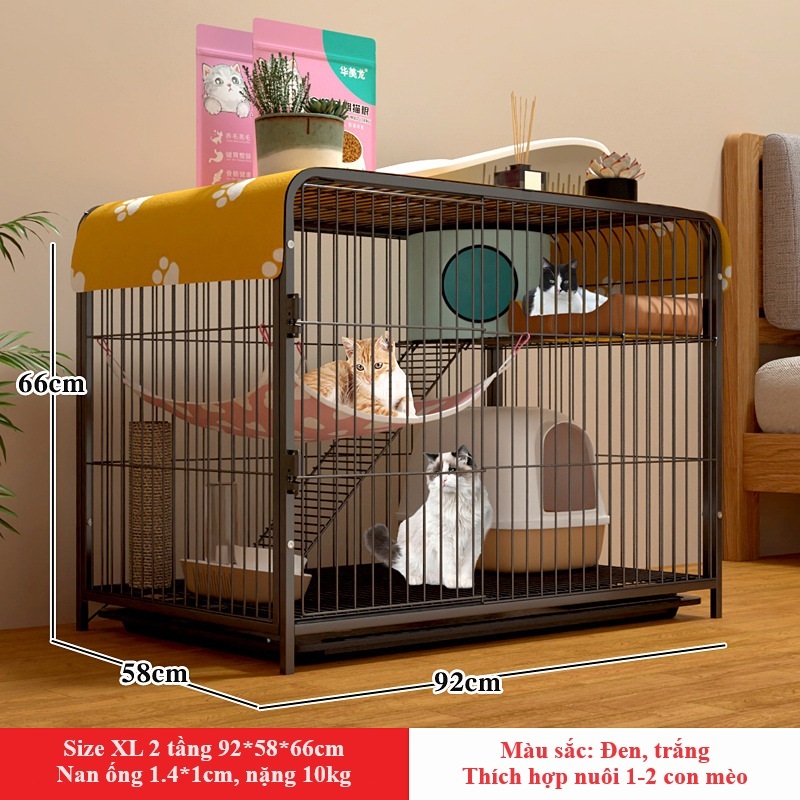 Chuồng Mèo Nan Ống 2 Tầng Mẫu Mới Chất Liệu Sắt Sơn Tính Điện Có Thể ...