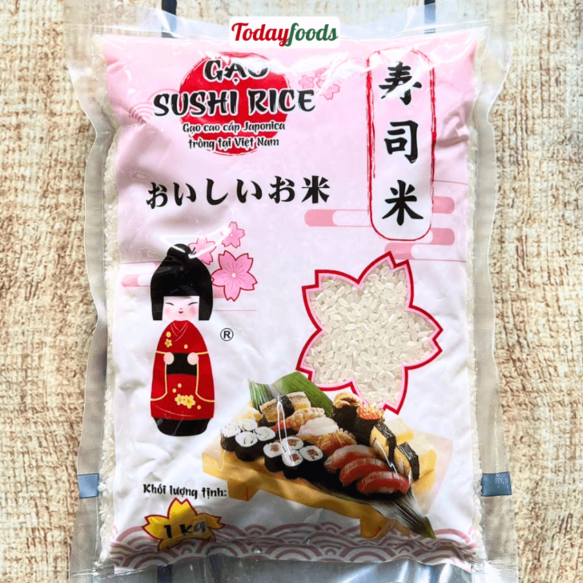 Gạo SUSHI RICE dẻo thơm 1KG | Thương hiệu Angimex-Kitoku, chuyên dùng ...
