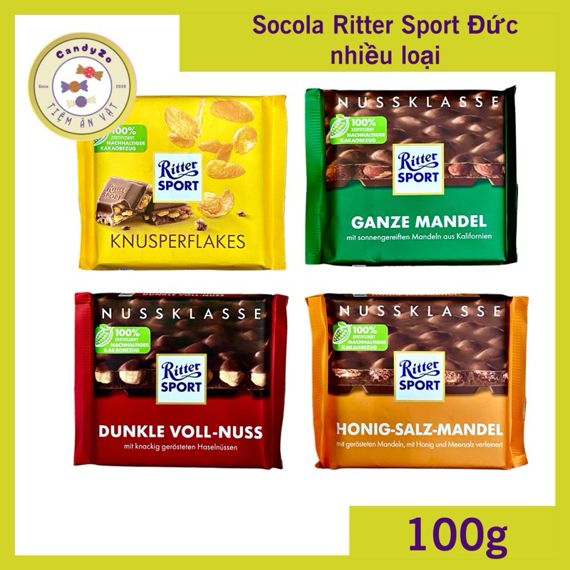 Socola Ritter Sport Đức 100g nhiều loại | Shopee Việt Nam