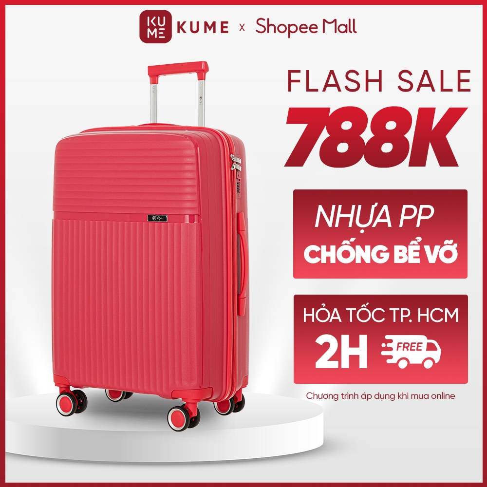 Vali Kume - Kigin HL811, Size M - Nhựa PP 100% Chống Bể Vỡ, Khóa Số Âm ...