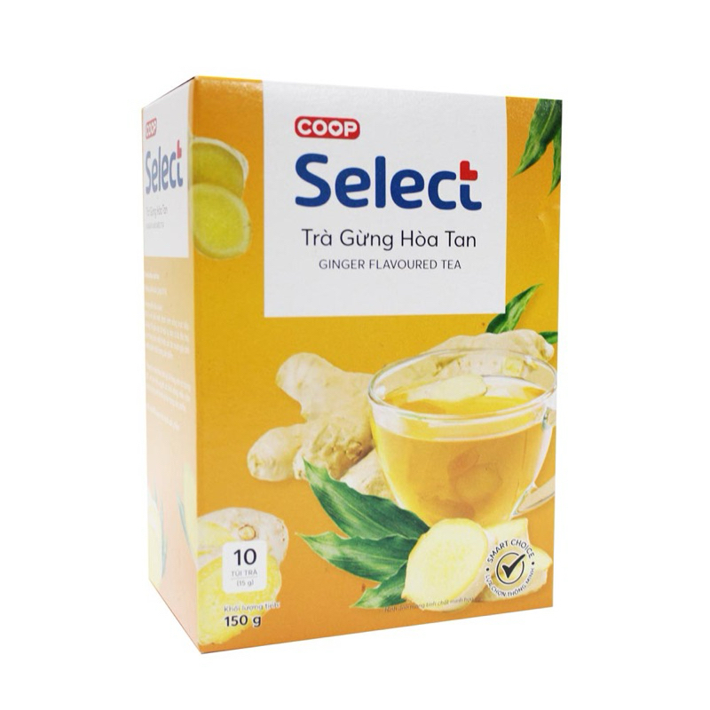 Trà gừng hoà tan Coop Select hộp 10 gói x 15g/ gừng túi lọc/ đào | Shopee Việt Nam